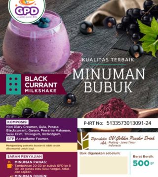 Premium Blackcurrant Milkshake 500 Gram